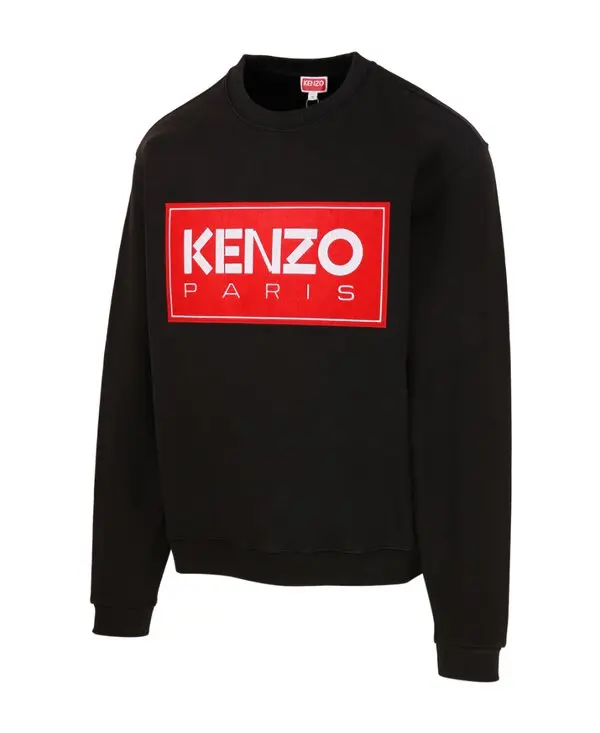 Kenzo Logo Patch Crewneck Sweatshirt - Black