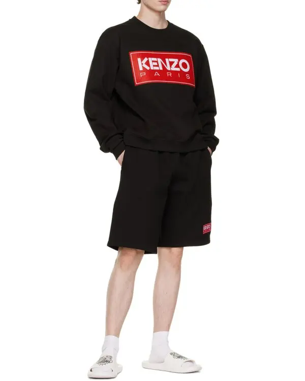 Kenzo Logo Patch Crewneck Sweatshirt - Black