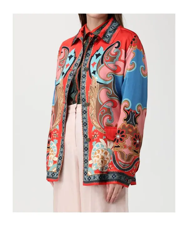 Etro Paisley Printed Belted Jacket - Multicolor