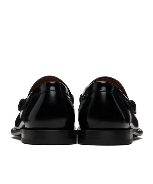 Hugo Boss Penny Loafers With Cutout Upper And Hardware Detail