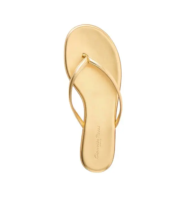 GIANVITO ROSSI Metallic Leather Sandals - Nude