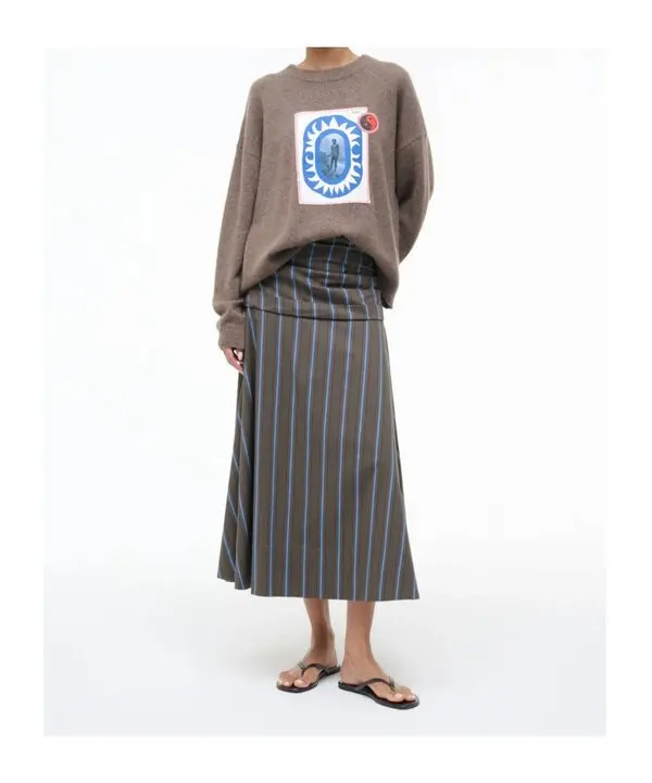 Staud Sol Skirt Huntington Stripe