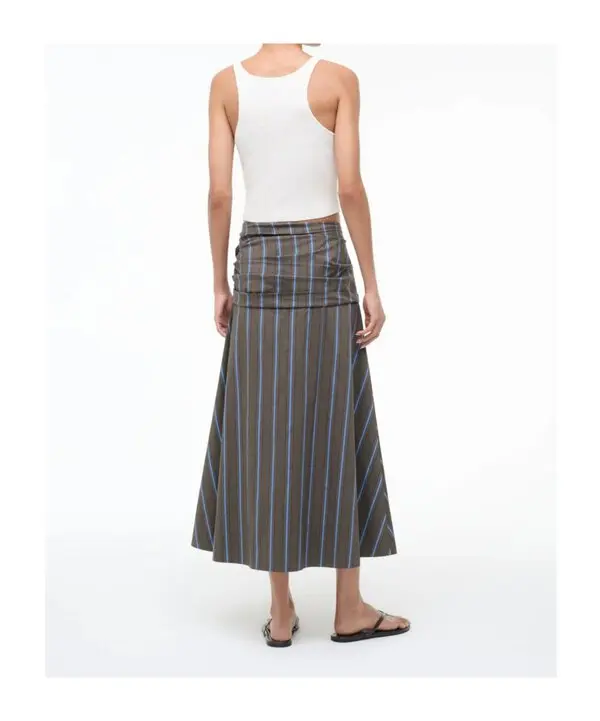 Staud Sol Skirt Huntington Stripe