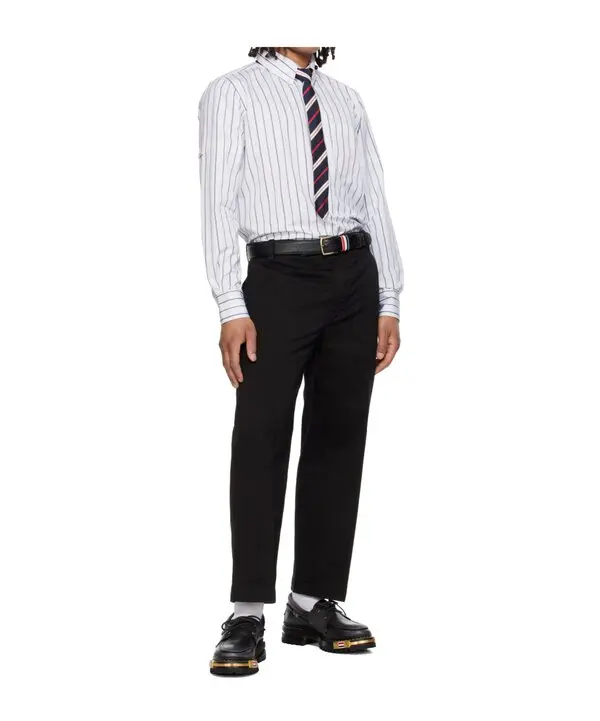 Thom Browne Stripe Poplin Shirt - Medium Gray