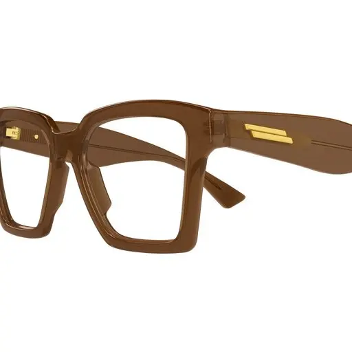 Bottega Veneta Square Frame Eyeglasses - Brown