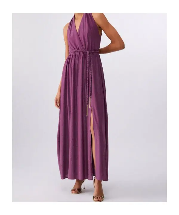 Liu Jo V-neck Maxi Dress With Side Slit