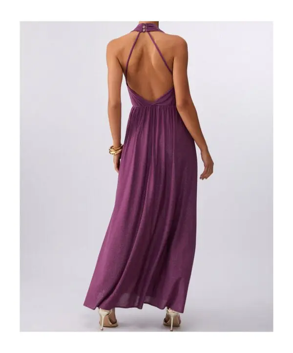 Liu Jo V-neck Maxi Dress With Side Slit