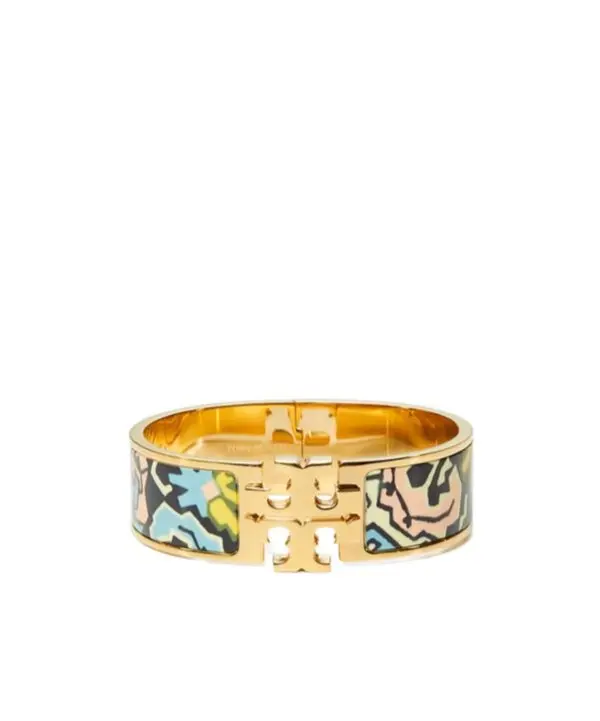 Tory Burch Kira Enamel Bracelet - Gold / Dream Paisley