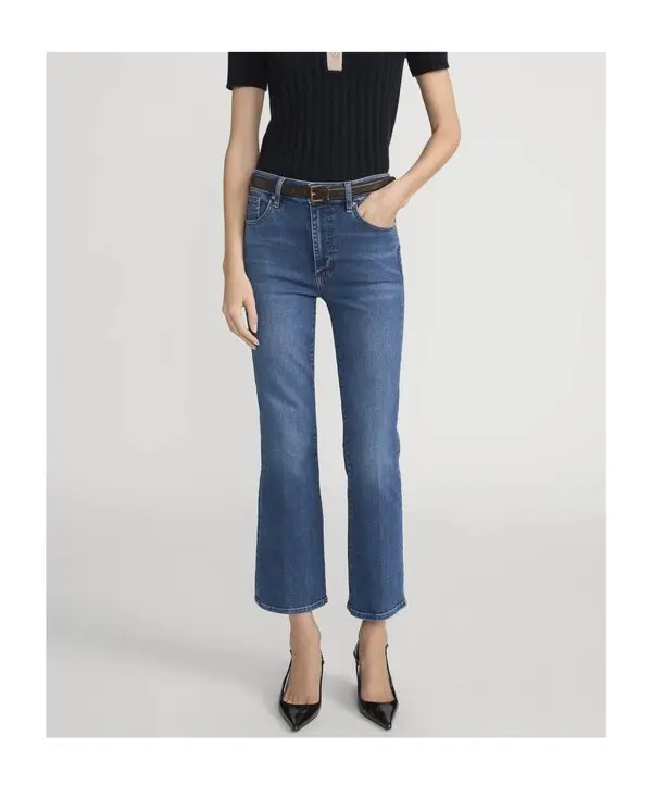 FRAME Cropped Jeans With Button Closure