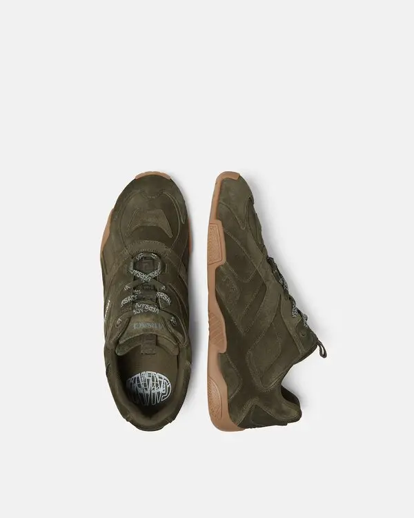 Versace Round-toe Lace-up Sneakers With Greca Detailing
