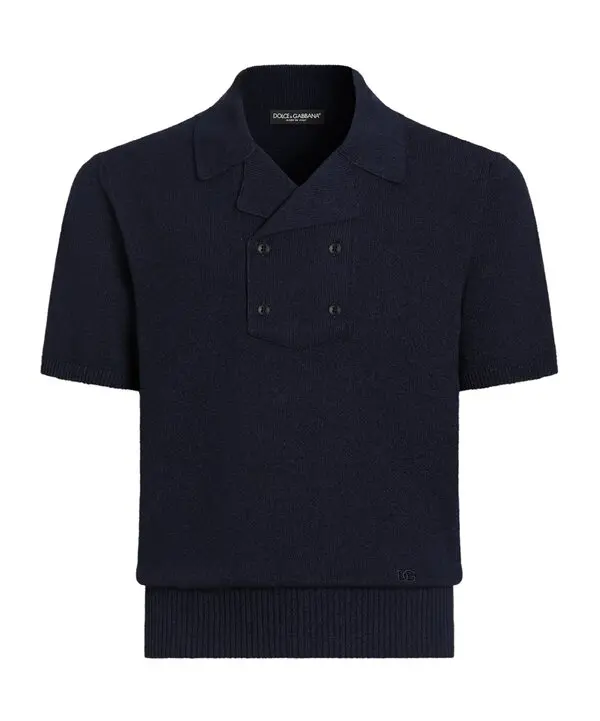 Dolce & Gabbana Dolce Gabbana Short-sleeved Polo Shirt - Blue