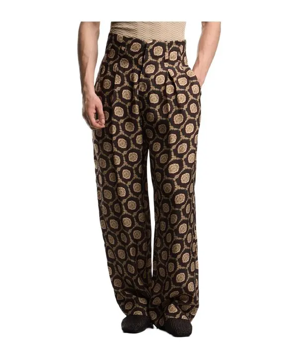 Emporio Armani Wide-leg Printed Trousers