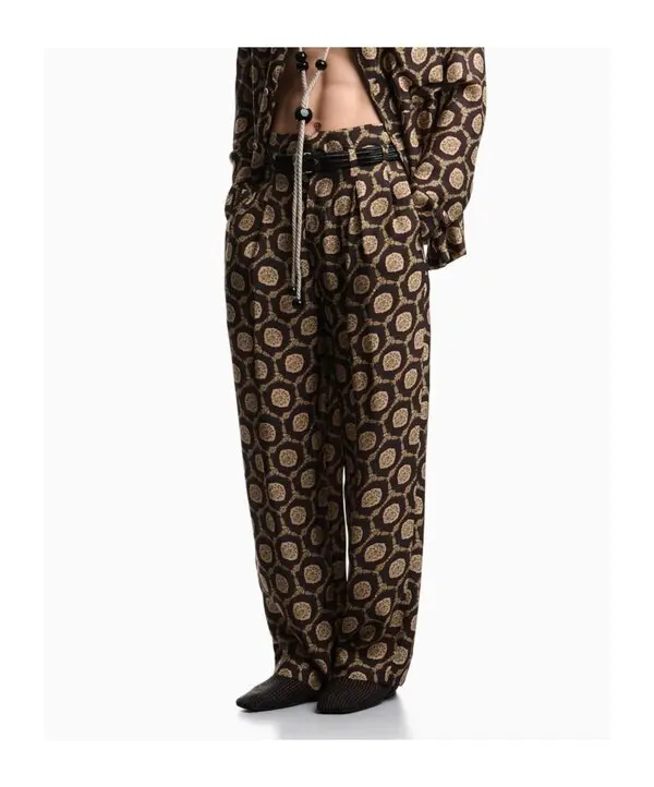 Emporio Armani Wide-leg Printed Trousers