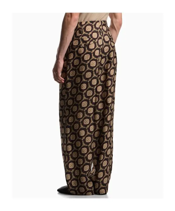 Emporio Armani Wide-leg Printed Trousers