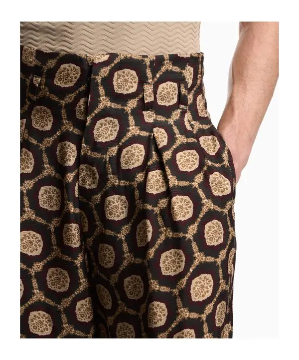 Emporio Armani Wide-leg Printed Trousers
