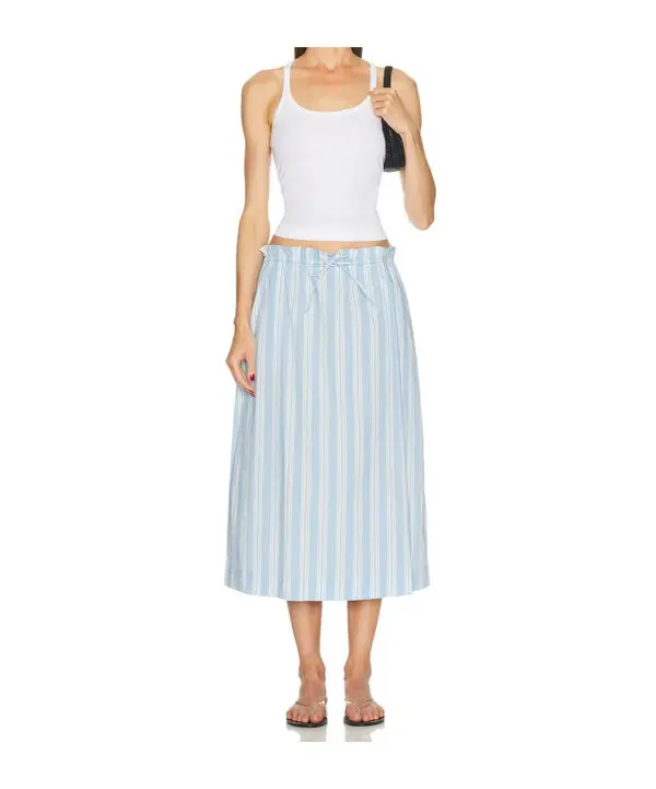 Staud Tie-waist Midi Skirt