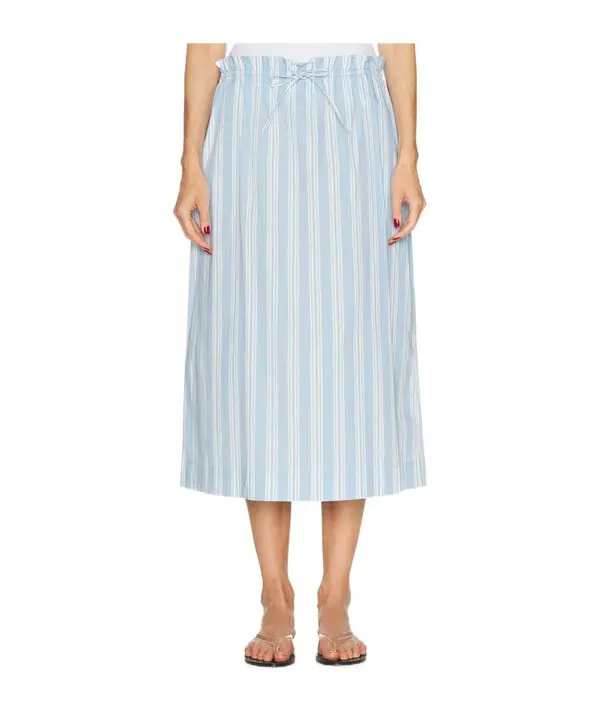 Staud Tie-waist Midi Skirt
