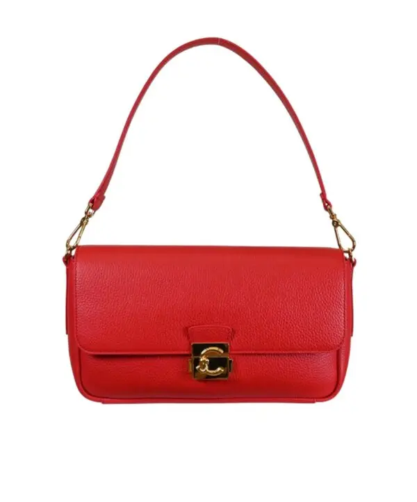 COCCINELLE C-me Lock Large Shoulder Bag - Red
