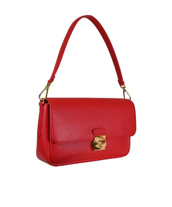 COCCINELLE C-me Lock Shoulder Bag - Red