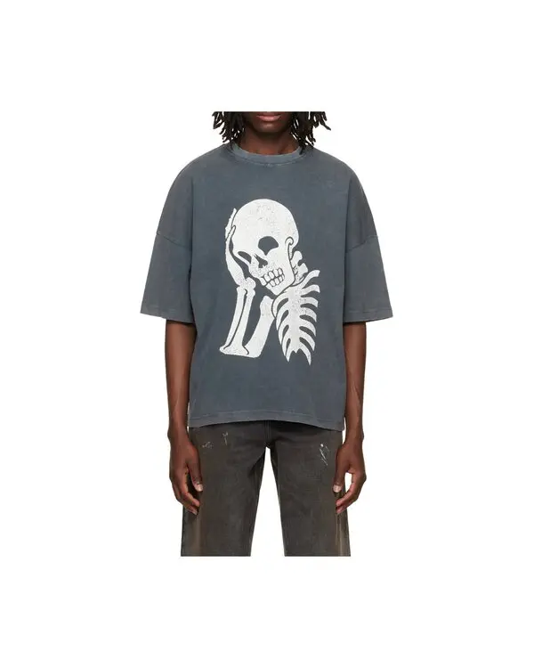 Palm Angels Skull-print Washed T-shirt