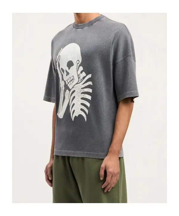Palm Angels Skull-print Washed T-shirt