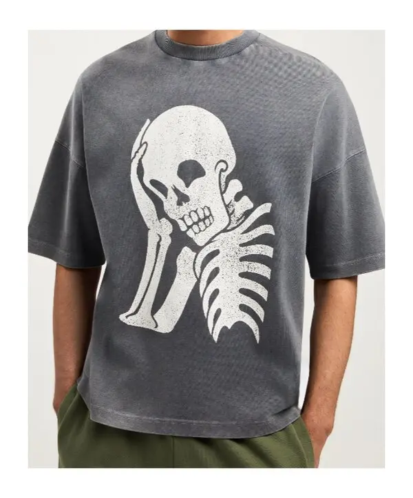 Palm Angels Skull-print Washed T-shirt