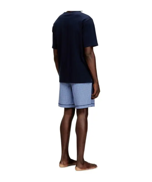 DIESEL® Logo-detail Check-pattern Pajama Set