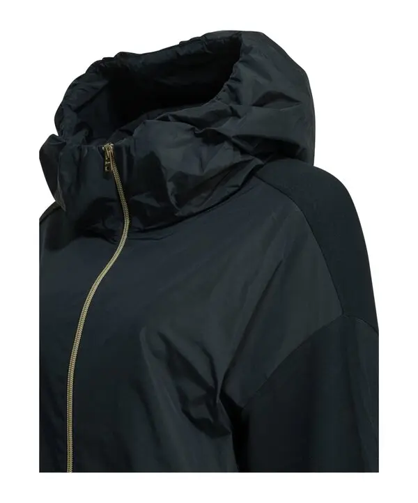 Herno Zip-up Relaxed Fit Jacket With Hood - Blue