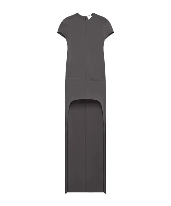 COURREGES Rounded Hem Long Dress - Carbon Black