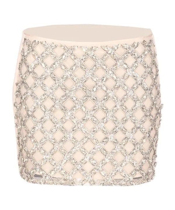 Liu Jo Embellished Mini Skirt - Nude