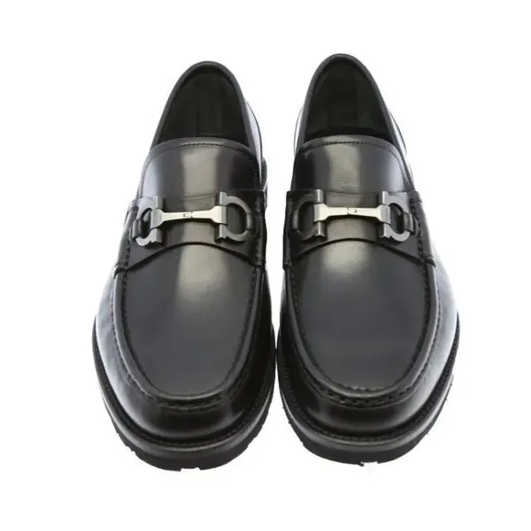 FERRAGAMO Pueblo Series Loafers With Horsebit Detail - Black