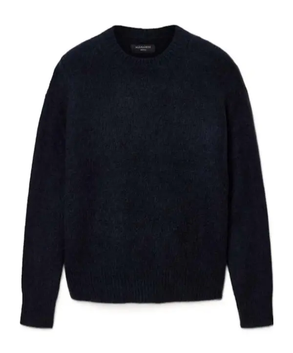 ALLSAINTS Coby Oversized Wool Blend Sweater - Dark Blue