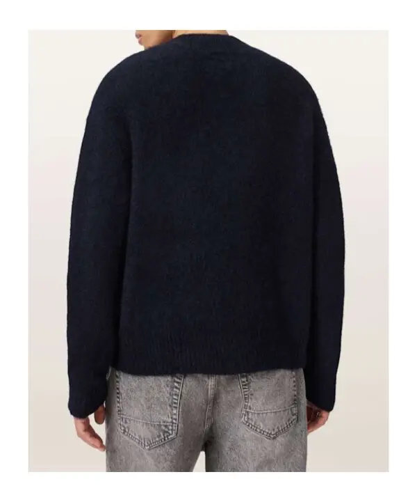 ALLSAINTS Coby Oversized Wool Blend Sweater - Dark Blue