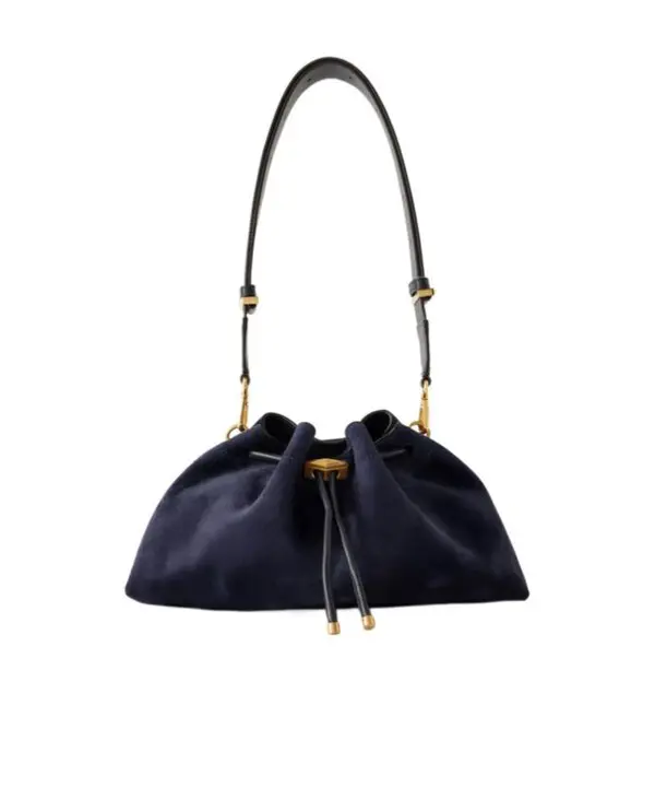 JIMMY CHOO Medium Suede Shoulder Bag - Black