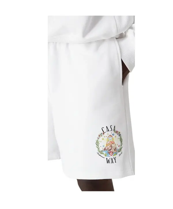 Casablanca Casa Way Drawstring Bermuda Shorts - White