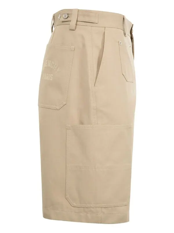 Givenchy Logo Cargo Shorts - Beige