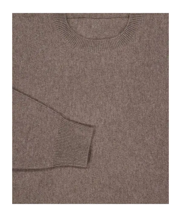 LISA YANG Double Face Sweater With Round Neck And Ribbed Cuffs - Gray