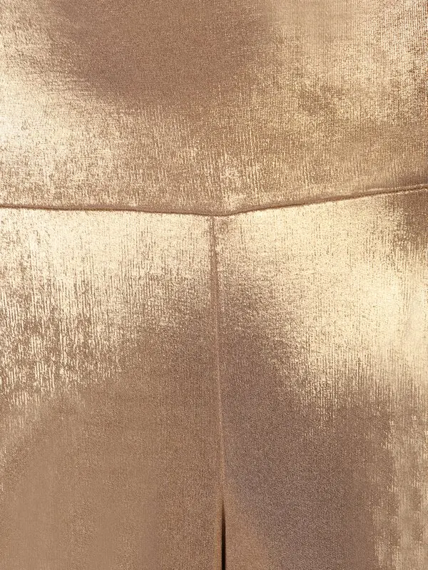 Norma Kamali Metallic Wide-leg Pants