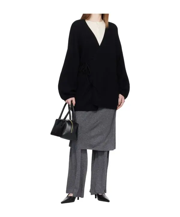 LISA YANG The Laurina V-neck Cardigan - Black