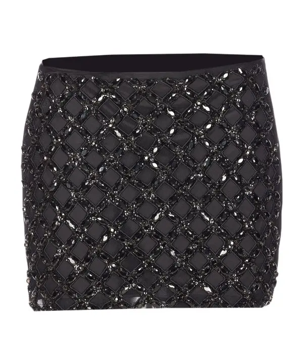 Liu Jo Embellished Mini Skirt - Black