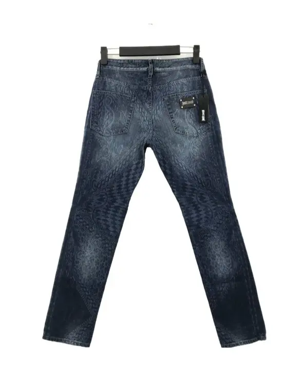 Just Cavalli Faded Details Denim Trousers