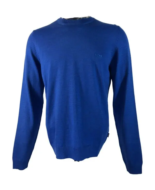 Hugo Boss Round Neck Long Sleeve Sweater - Blue
