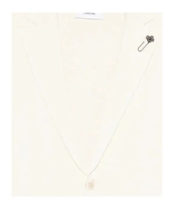 LARDINI Shawl Collar Cardigan With Decorative Pin