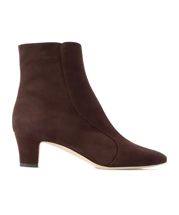 Manolo Blahnik Suede Ankle Boots - Black