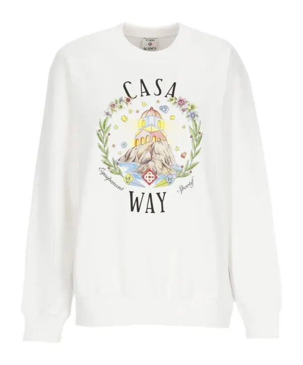 Casablanca Crewneck Graphic Sweatshirt - White