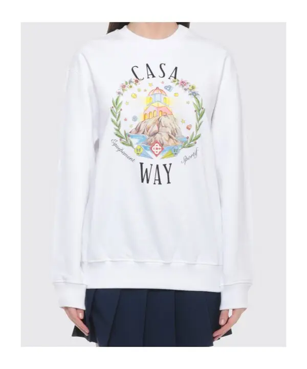 Casablanca Crewneck Graphic Sweatshirt - White