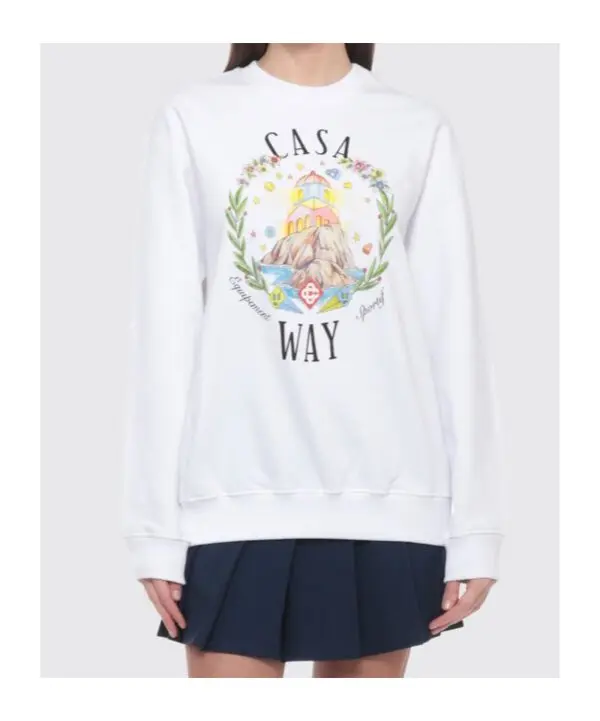 Casablanca Crewneck Graphic Sweatshirt - White