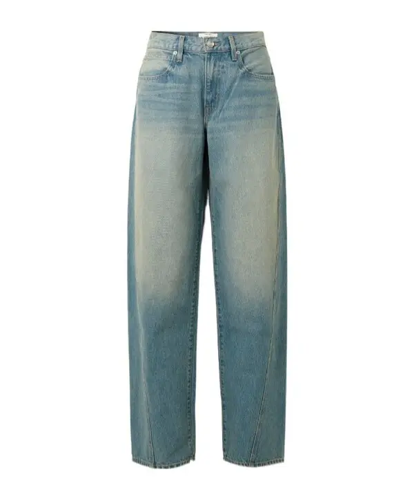 SLVRLAKE Tess Long Twisted Stem Boyfriend Jeans - Gray