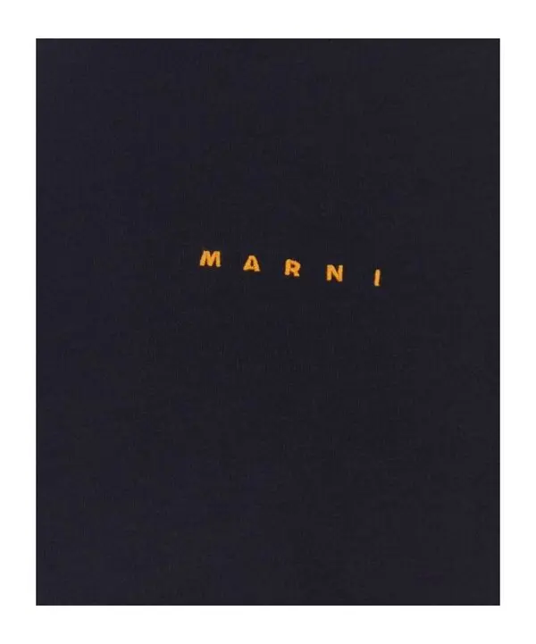 Marni Logo Printed Crewneck T-shirt - Black