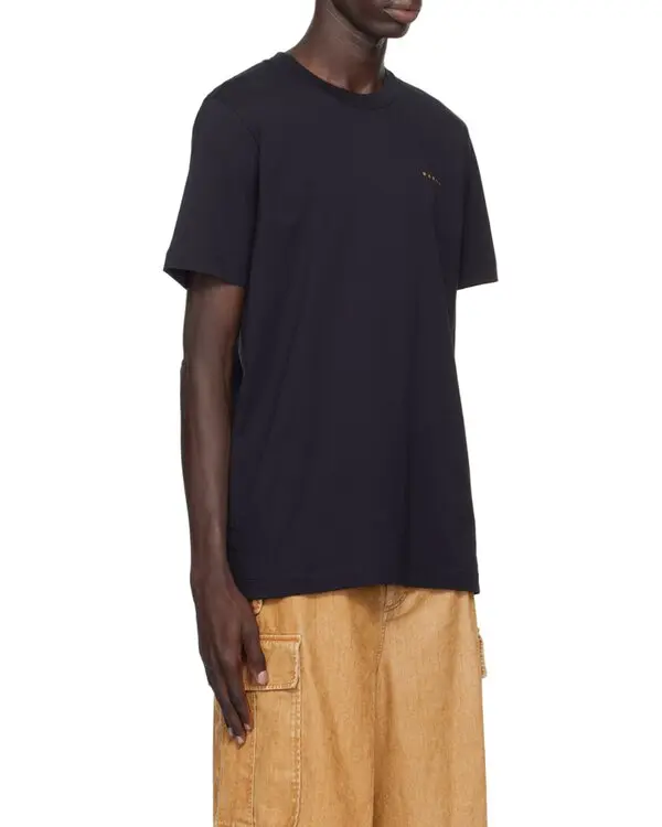 Marni Logo Printed Crewneck T-shirt - Black